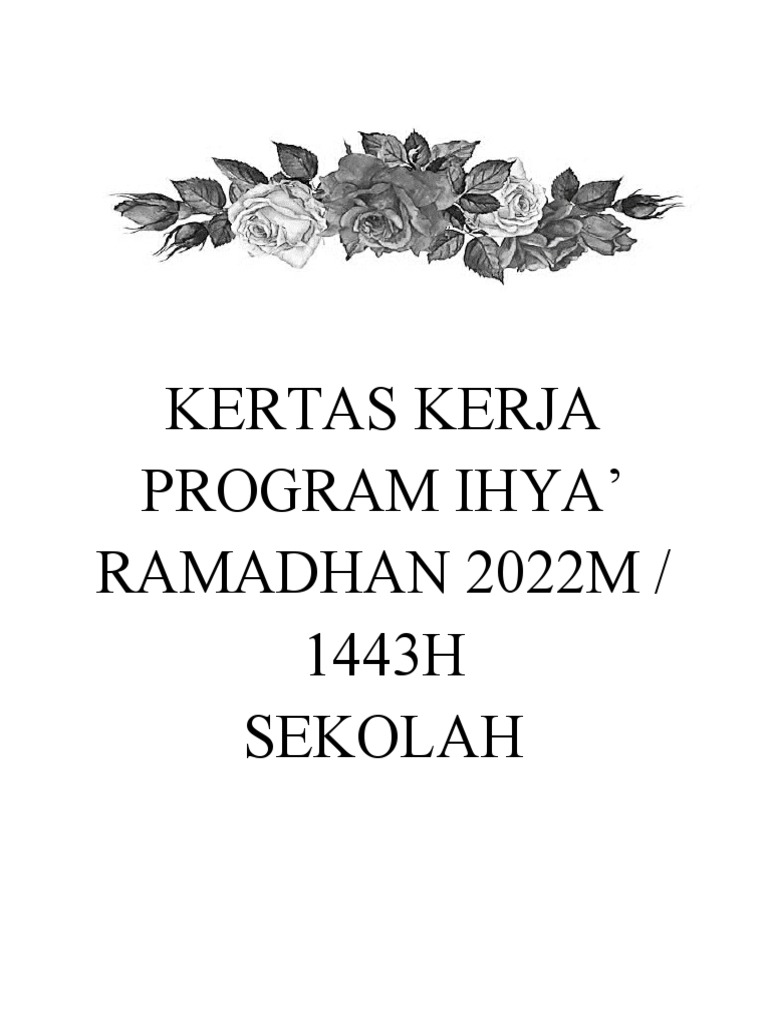 Kertas Kerja Program Ihya 2 | PDF