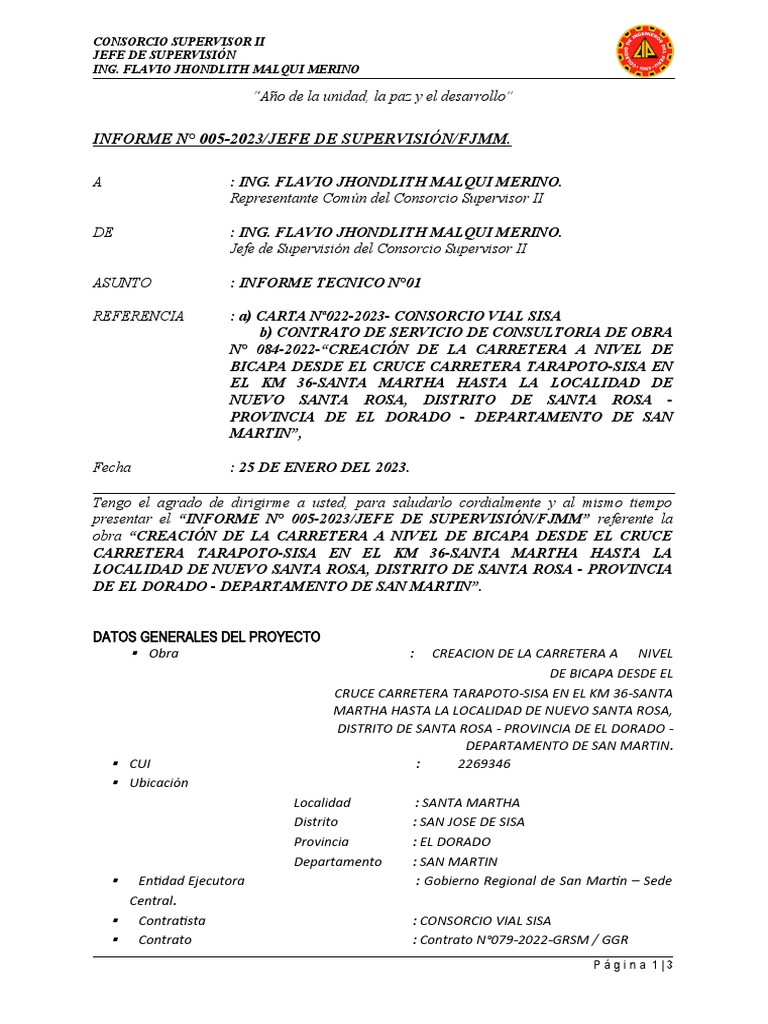 Informe 05 Informe Tecnico 01 | PDF | Gobierno