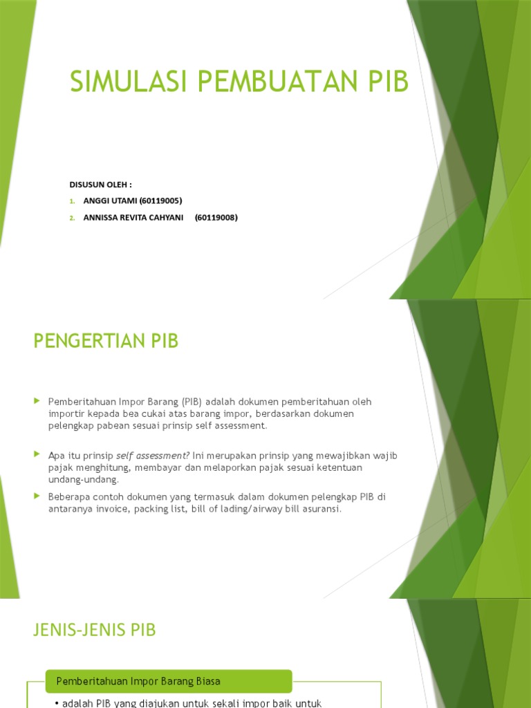 Simulasi Pembuatan Pib | PDF