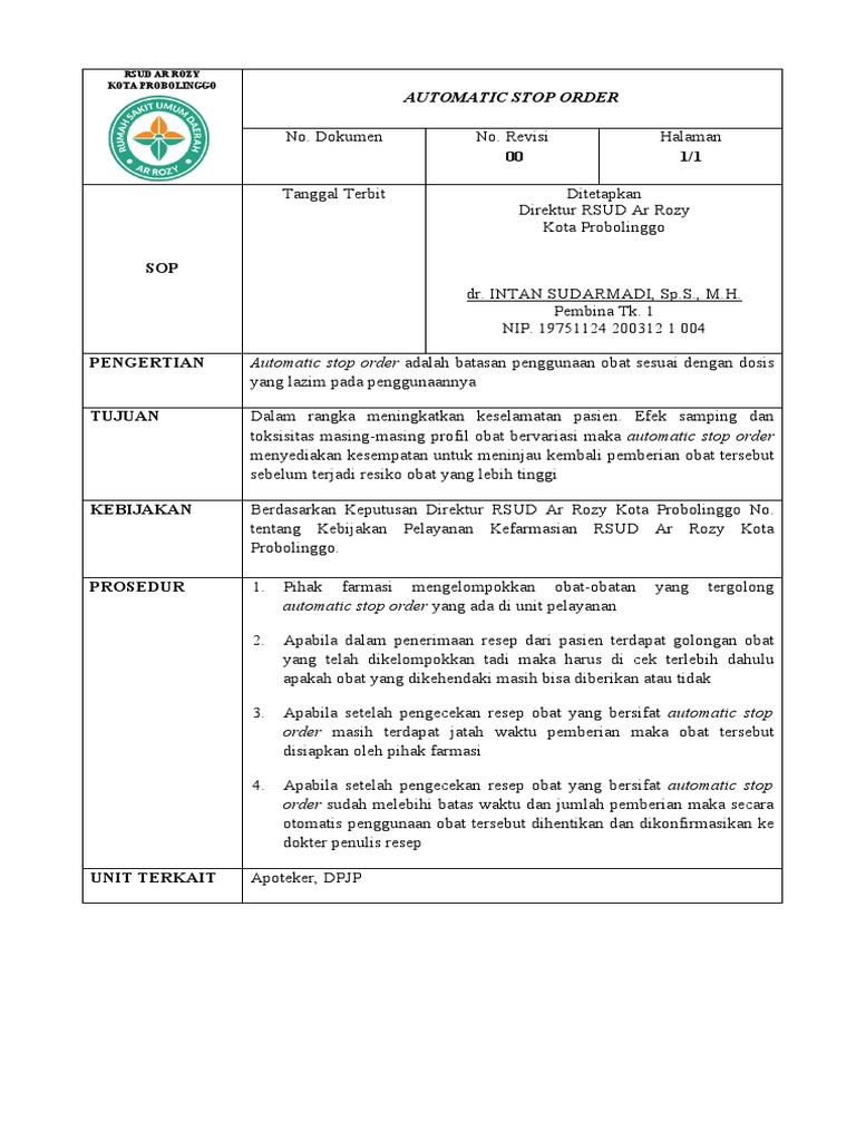 Automatic Stop Order | PDF