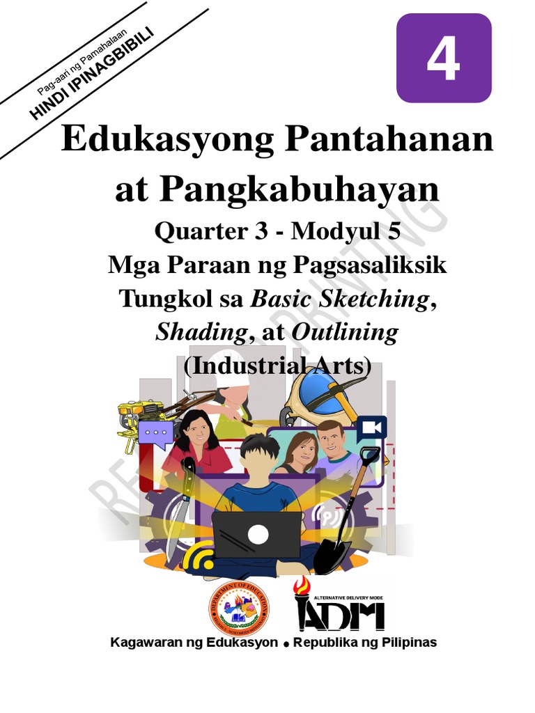 EPP4 Q3 Mod5 MgaParaanNgWastongPagsasaliksikTungkolSaBasicSketchingShadingAtOutlining v3 | PDF