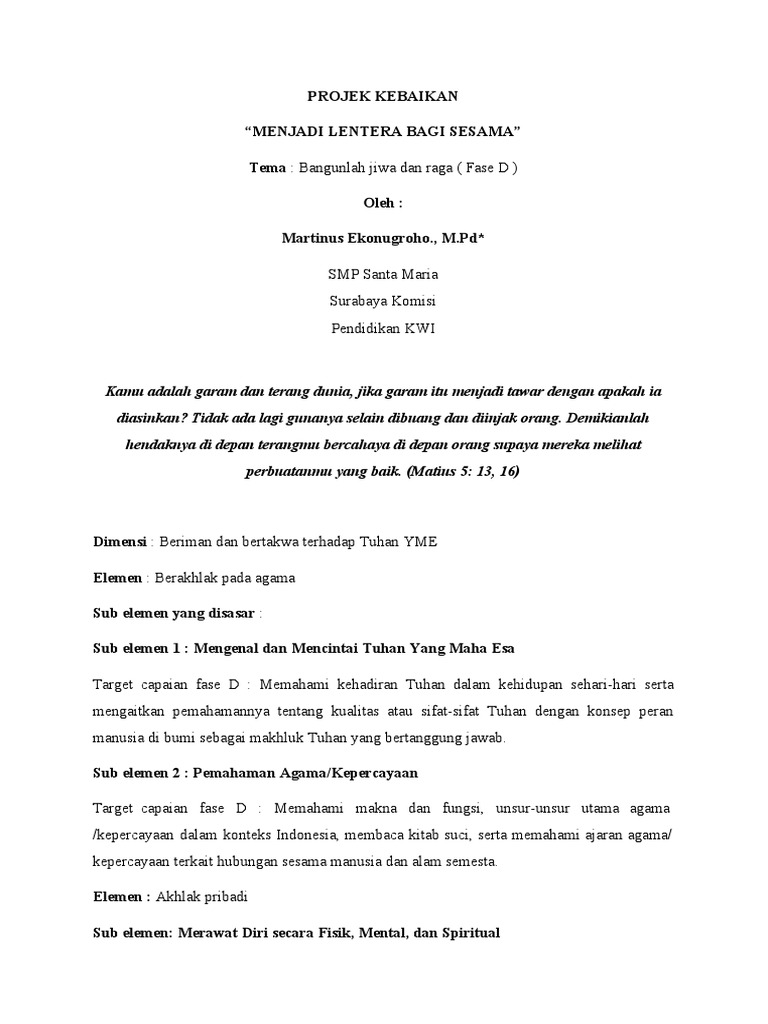 Modul Bangunlah Jiwa Dan Raga | PDF