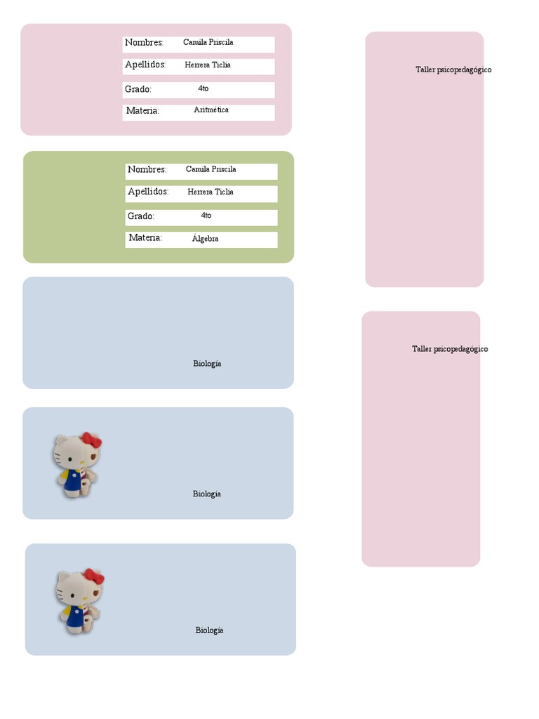Nombres: Apellidos: Grado: Materia | PDF | Matemáticas | Álgebra