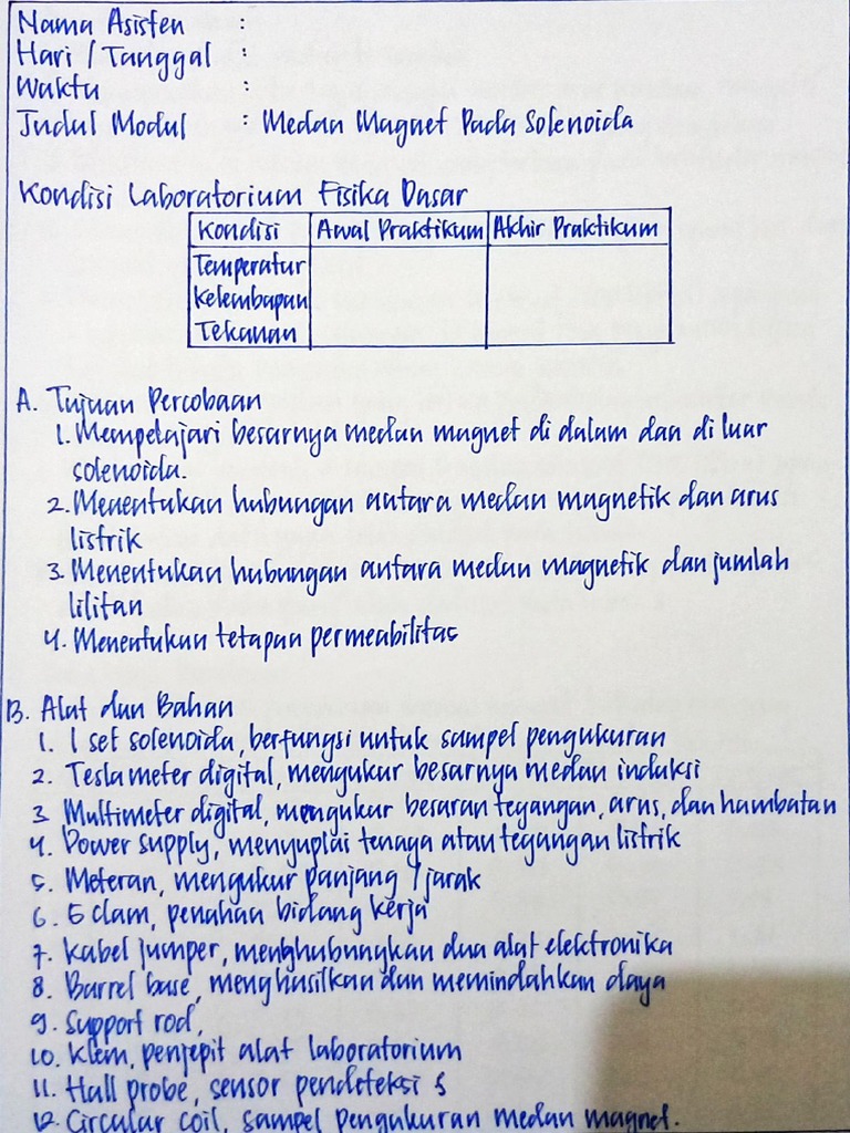 Laprak Modul 1 Solenoida | PDF