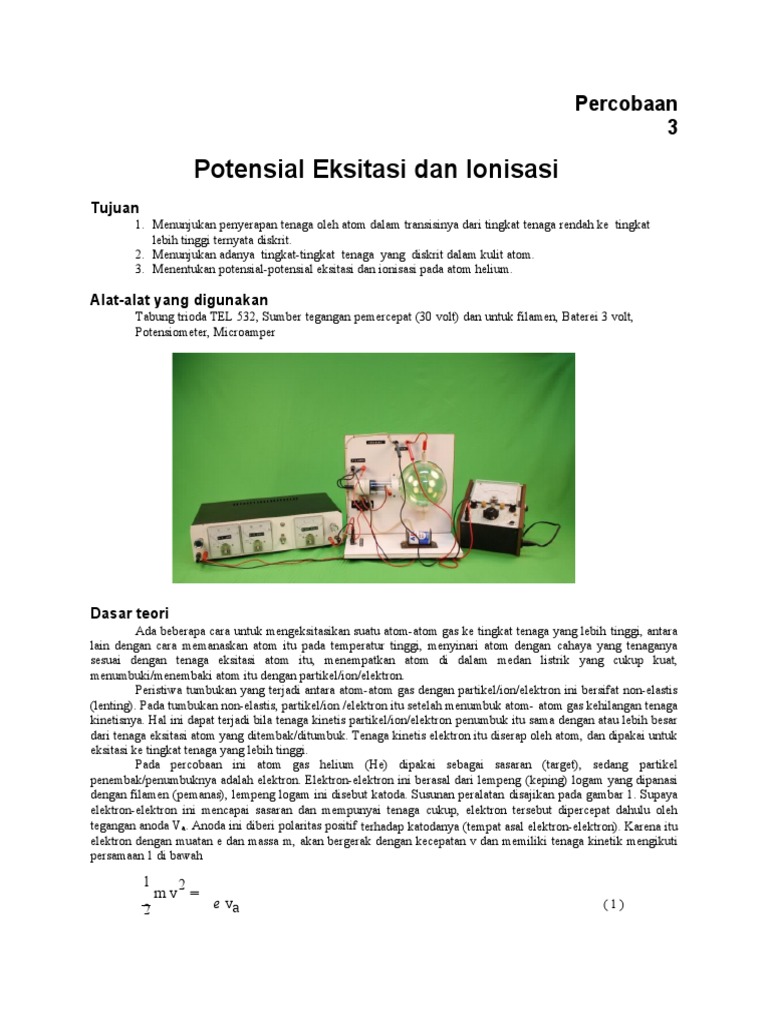Eksitasi dan Ionisasi Helium | PDF | Sains & Matematika