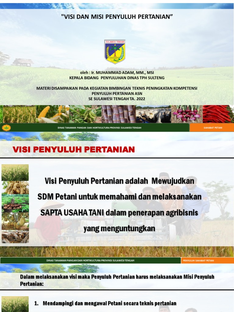 Visi Misi Penyuluh Pertanian | PDF