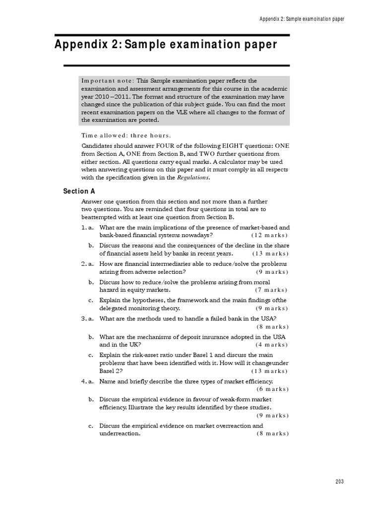 Sample Examination Paper | PDF | Bond Duration | Bonds (Finance)