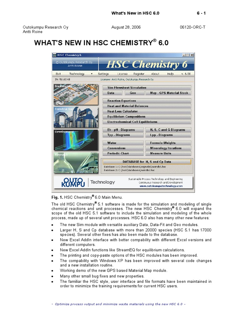 Manual HSC 6 | PDF | Enthalpy | Heat