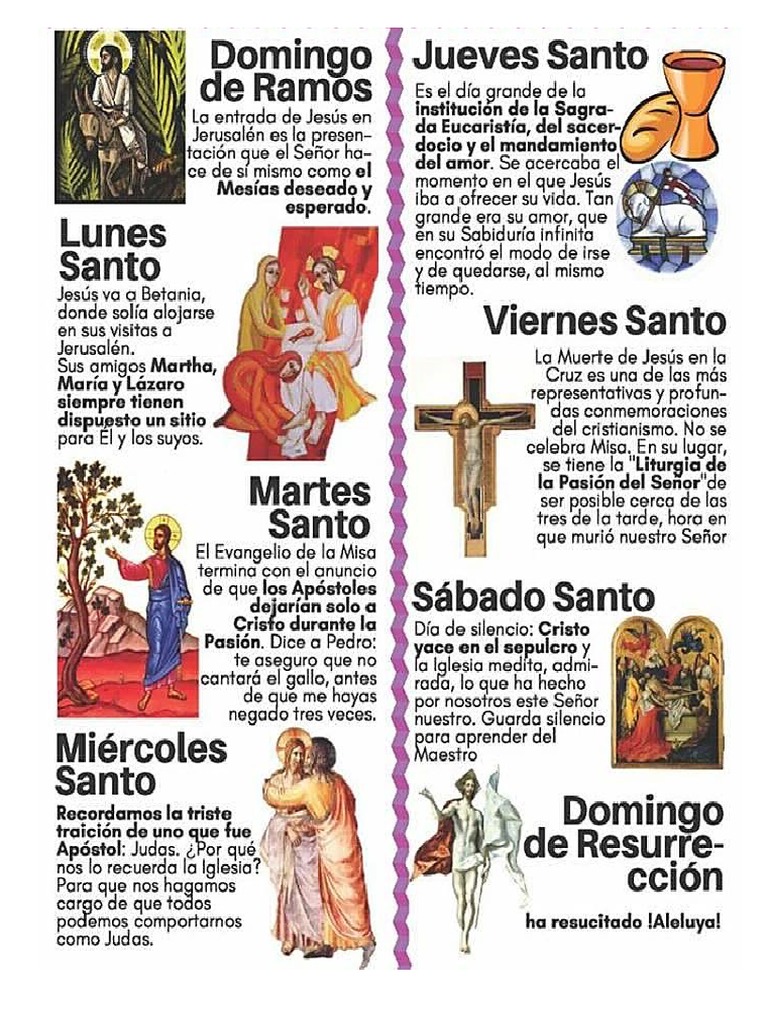 Los Dias de La Semana Santa | PDF