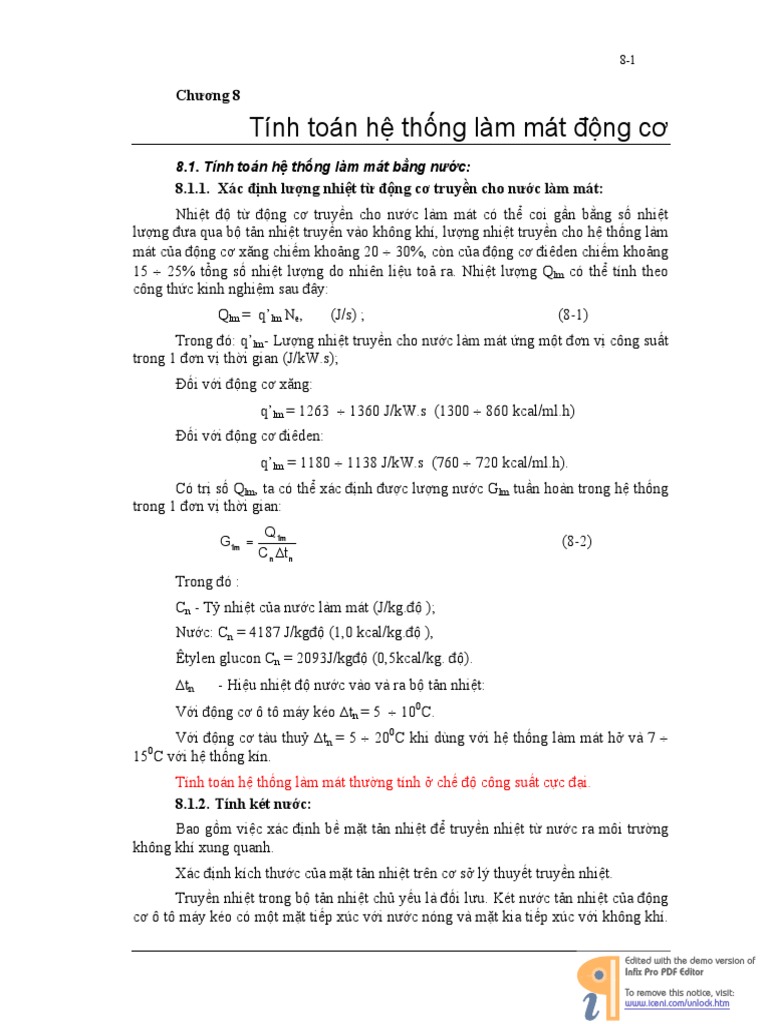 Chuong 8 - Tinh Toan He Thong Lam Mat Dong Co | PDF