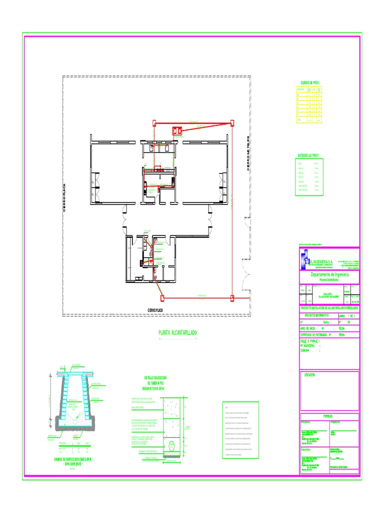 Cuadro Ud Proy.: Planta Alcantarillado | PDF | Ingeniería de Edificación | Materiales de ...