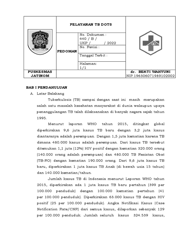 4.4.1.5 Pedoman TB TH 2022 | PDF