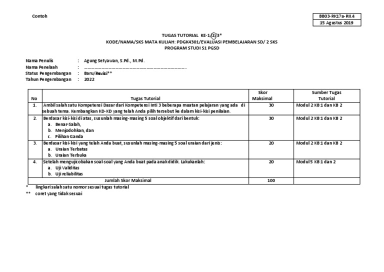 Uraian Tugas Tutorial (TT2) | PDF