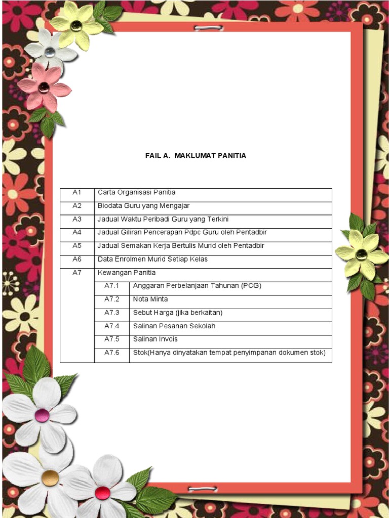 SUSUNAN FAIL PANITIA | PDF