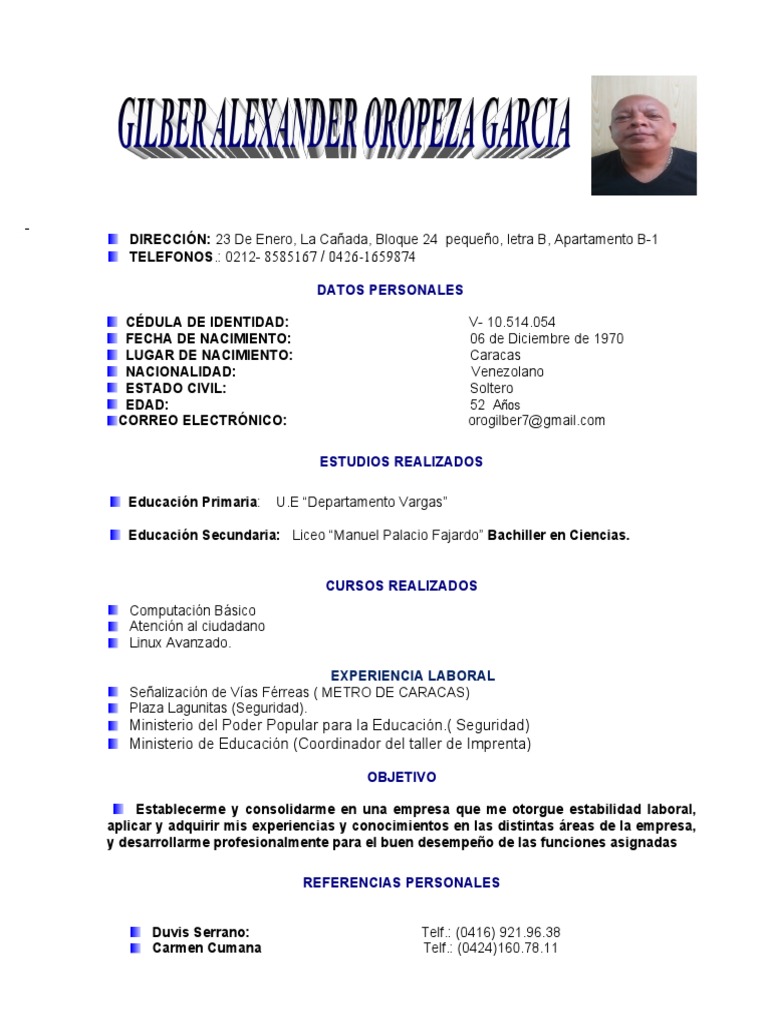 Curriculum Gilbert | PDF