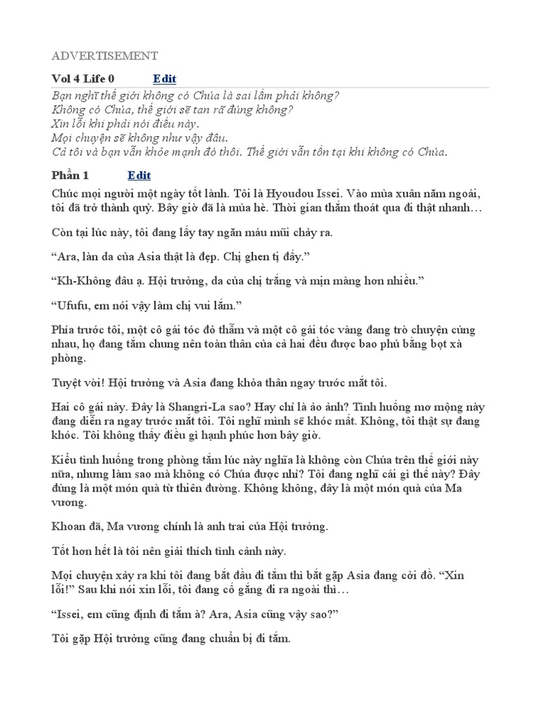 Vol 4 Life 0: Advertisement | PDF