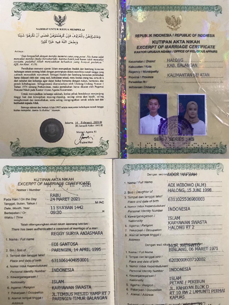 Scan Buku Nikah. | PDF