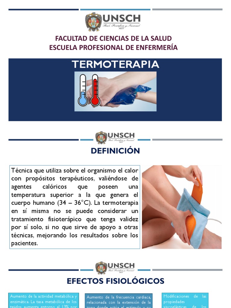 Termoterapia: Facultad de Ciencias de La Salud Escuela Profesional de ...