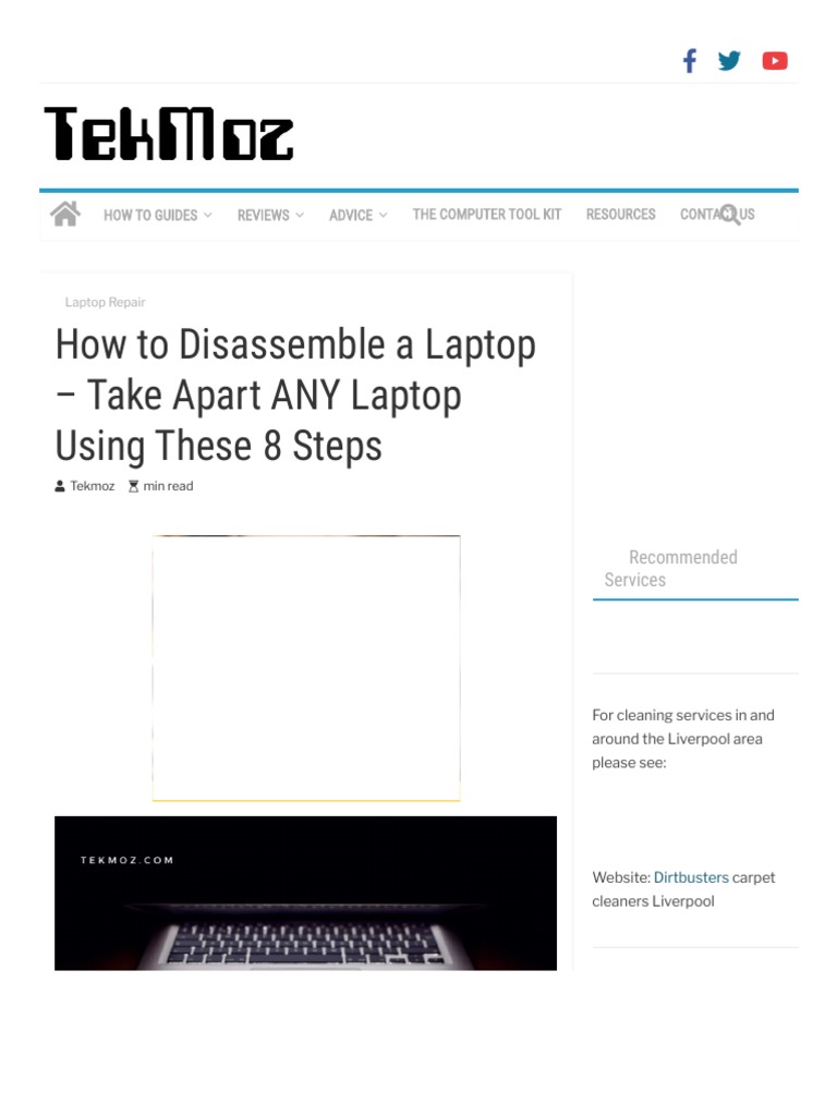How To Disassemble & Take Apart ANY Laptop in 8 Easy Steps | PDF ...