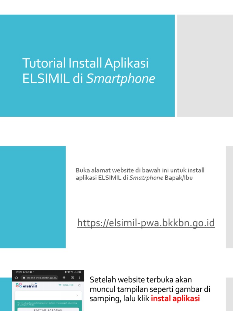 Tutorial Install Aplikasi ELSIMIL Di Smartphone | PDF