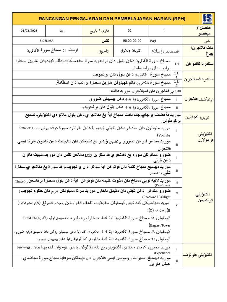 MINGGU 2 TILAWAH al Quran | PDF