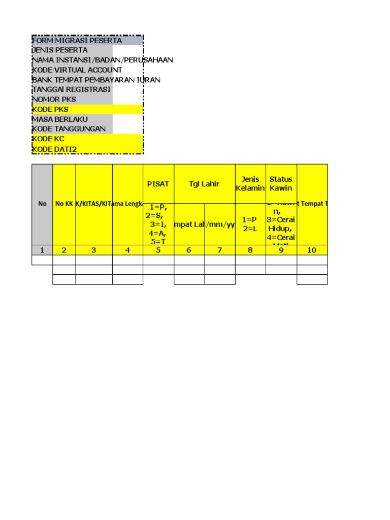 Form 37 Mutasi bpjs1 | PDF