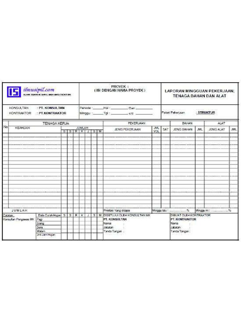 Laporan Mingguan Proyek | PDF