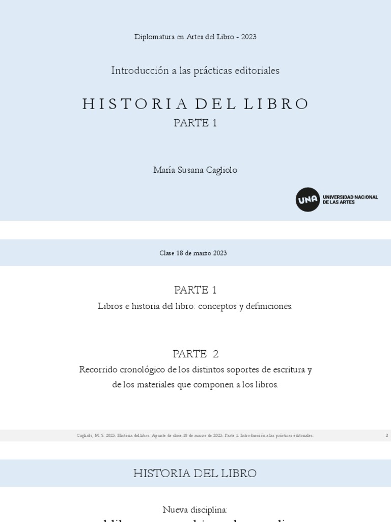 HISTORIA DEL LIBRO-Parte 1 | PDF | Libros | Escritura