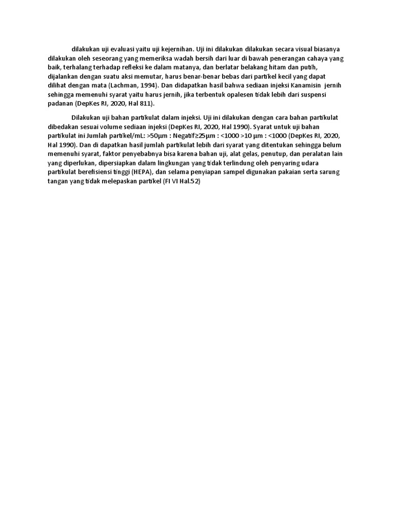 Pembahasan Kejernihan Dan Partikulat | PDF