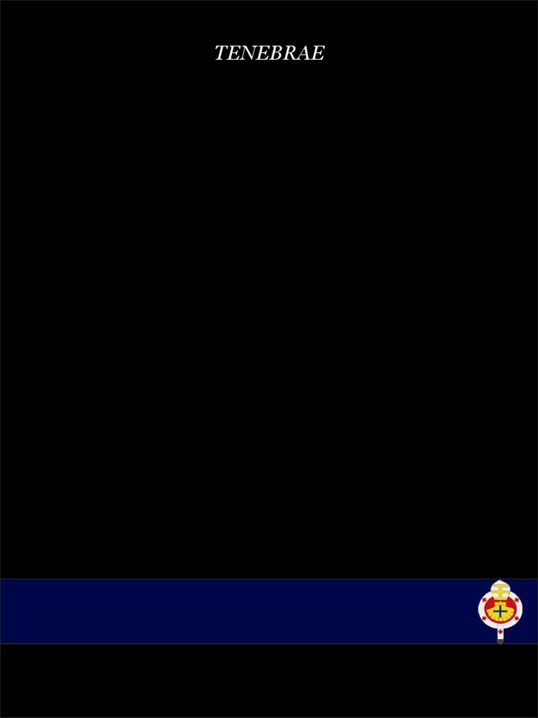 Tenebrae 2019 - Com Partituras | PDF