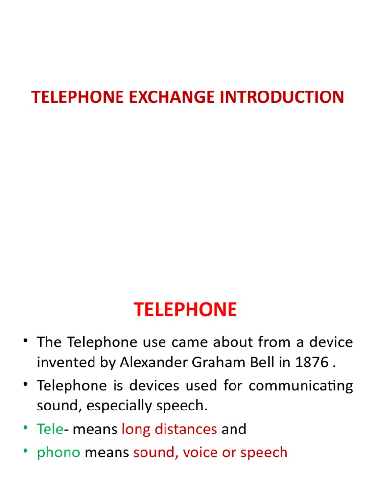 Telephone Exchange Introduction | Download Free PDF | Session Initiation Protocol | Telephone ...
