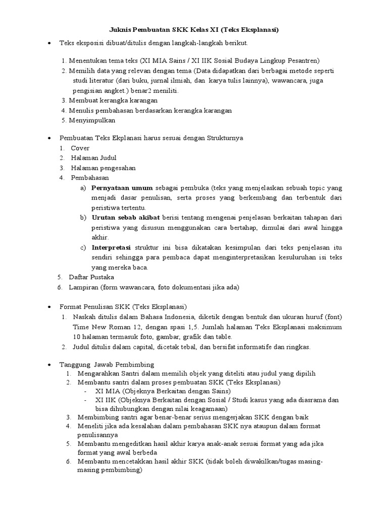 Juknis Pembuatan SKK | PDF