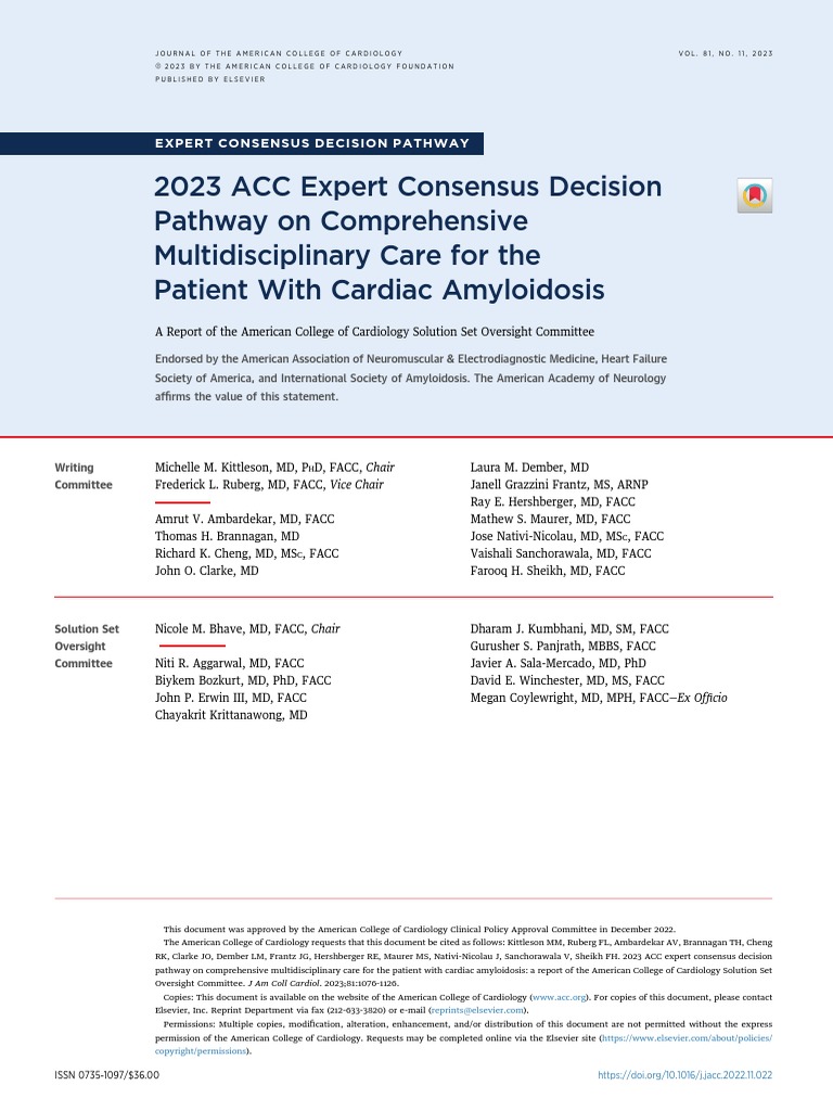 2023 ACC Expert Consensus Decision Pathway On Comprehensive ...