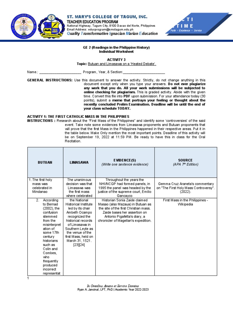 Activity 3 - Ge 2 | PDF