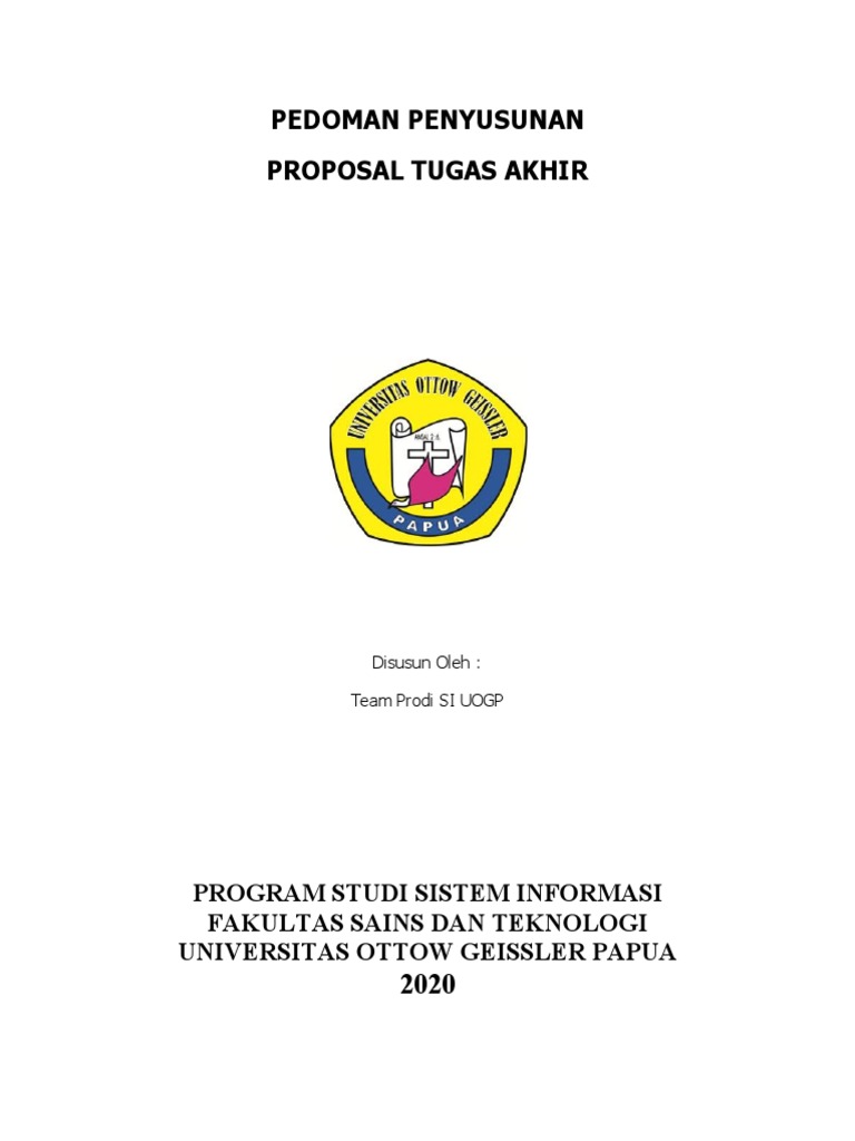 Pedoman Proposal Tugas Akhir UOGP | PDF | Komputer | Teknologi & Rekayasa