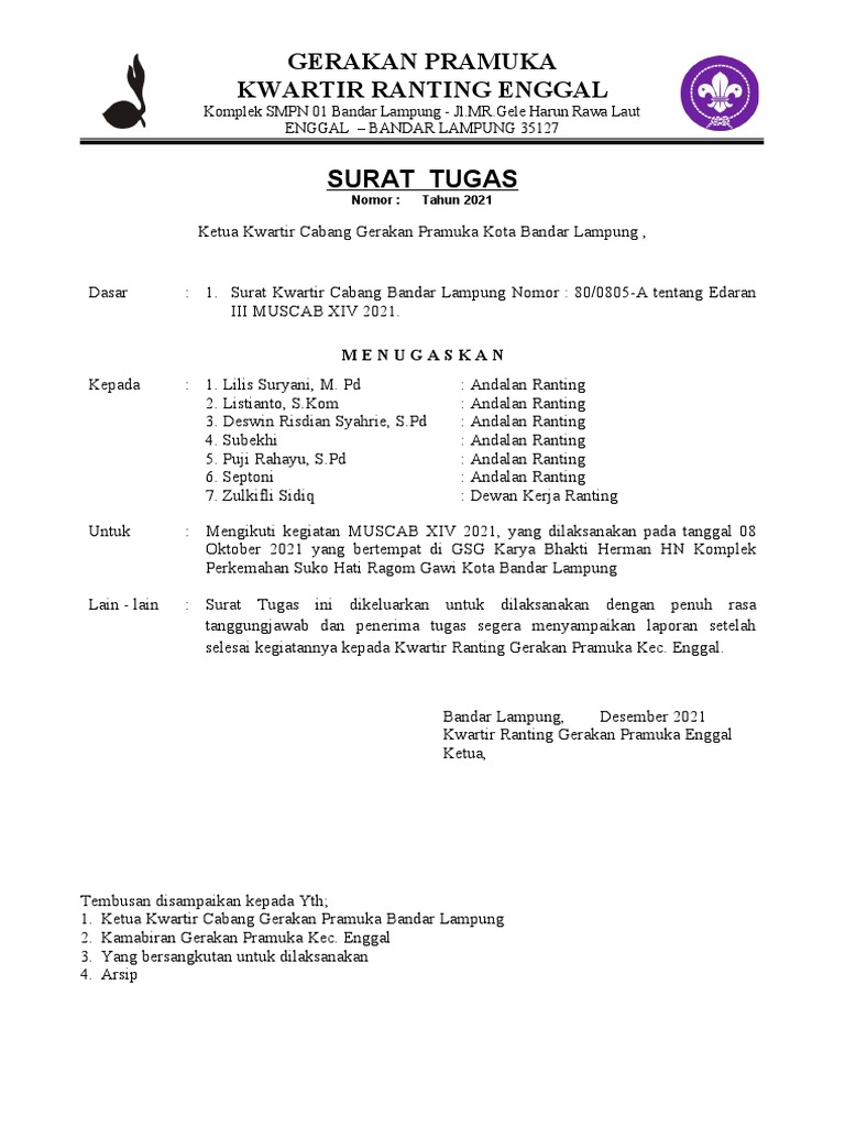 Format Surat Tugas | PDF