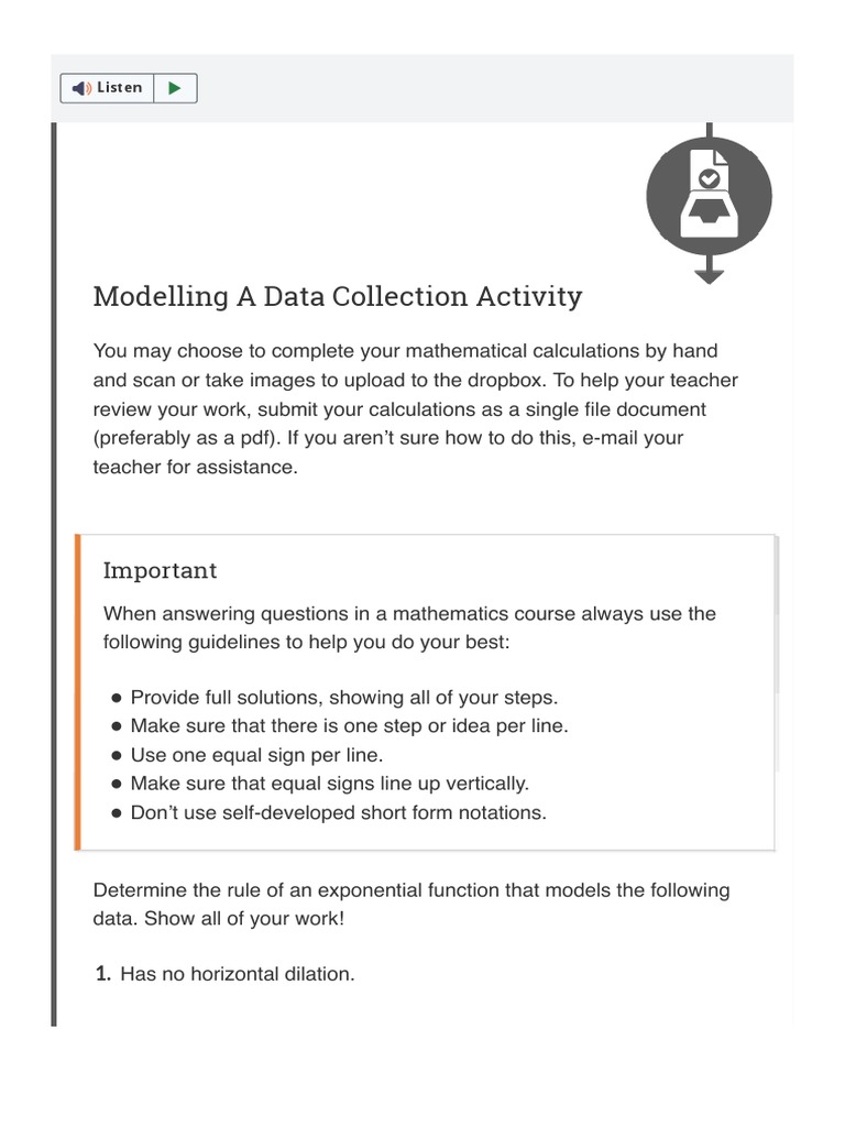 Modelling A Data Collection Activity | PDF
