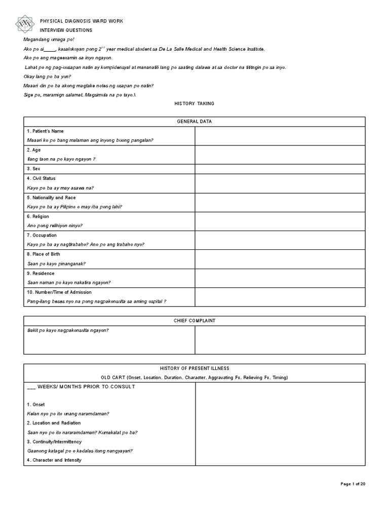TEMPLATE PDWW Interview Questions | PDF