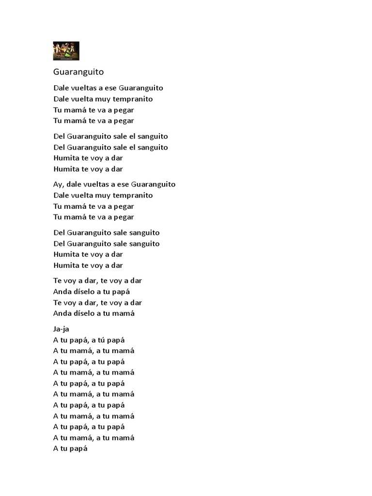 Letra El Guaranguito | PDF