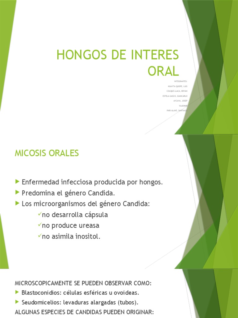 Candidiasis Oral: Patogénesis y Factores | PDF | Infección | Hongo