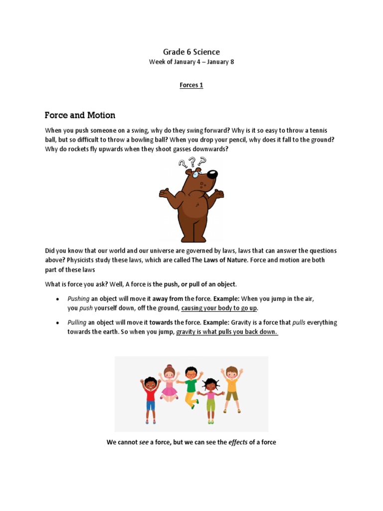 Science-6 Forces | PDF | Force | Friction