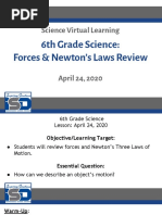 Force and Motion Study Guide GRADE 5 | PDF | Force | Acceleration