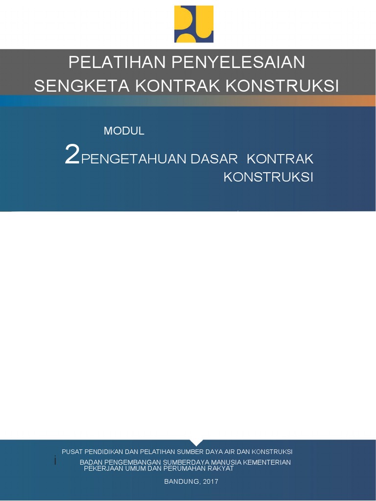Modul 02 - Pengetahuan Dasar Kontrak Konstruksi | PDF