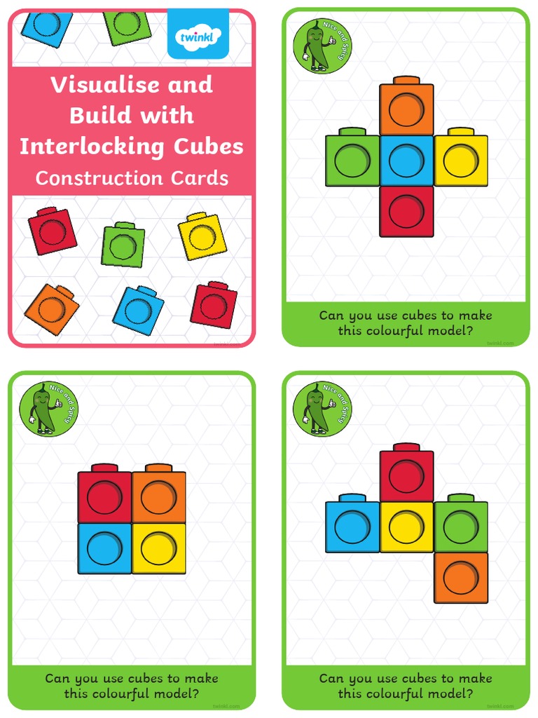 T M 34812 Visualise and Build With Interlocking Cubes Construction ...
