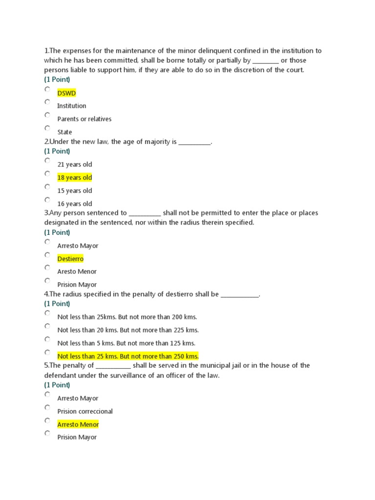 1 Point | PDF | Pardon | Sentence (Law)