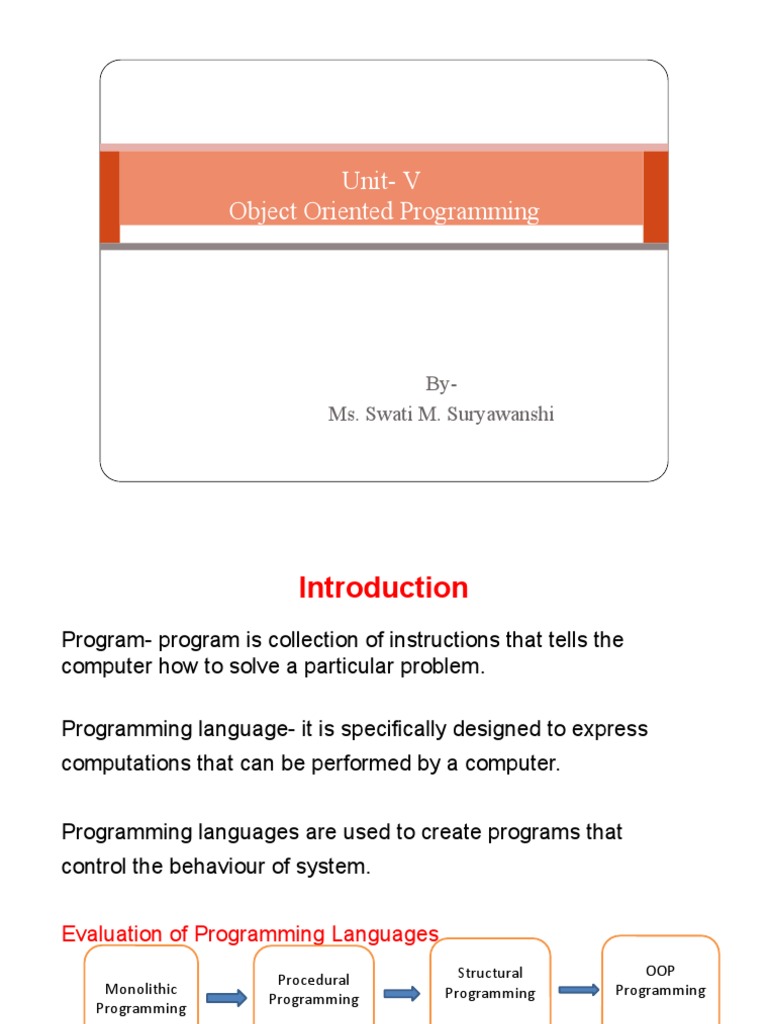Complete Unit 5 OOP Notes SPPU | PDF | Inheritance (Object Oriented ... Complete Unit 5 OOP Notes SPPU | PDF | Inheritance (Object Oriented ...