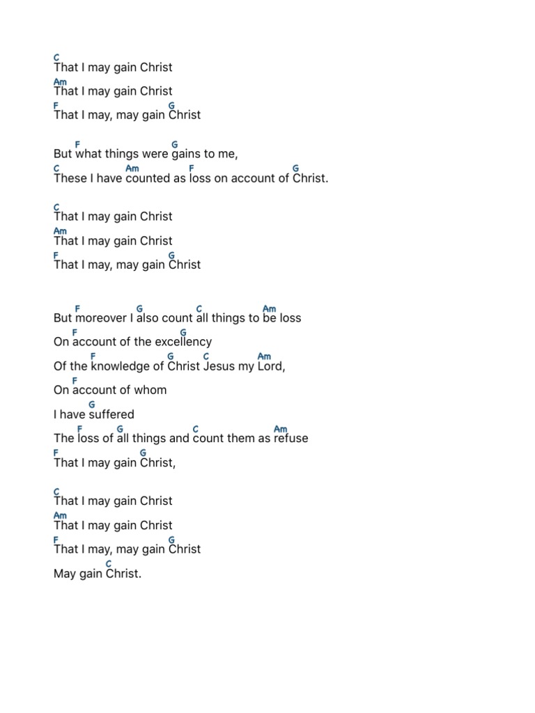 That I May Gain Christ | PDF