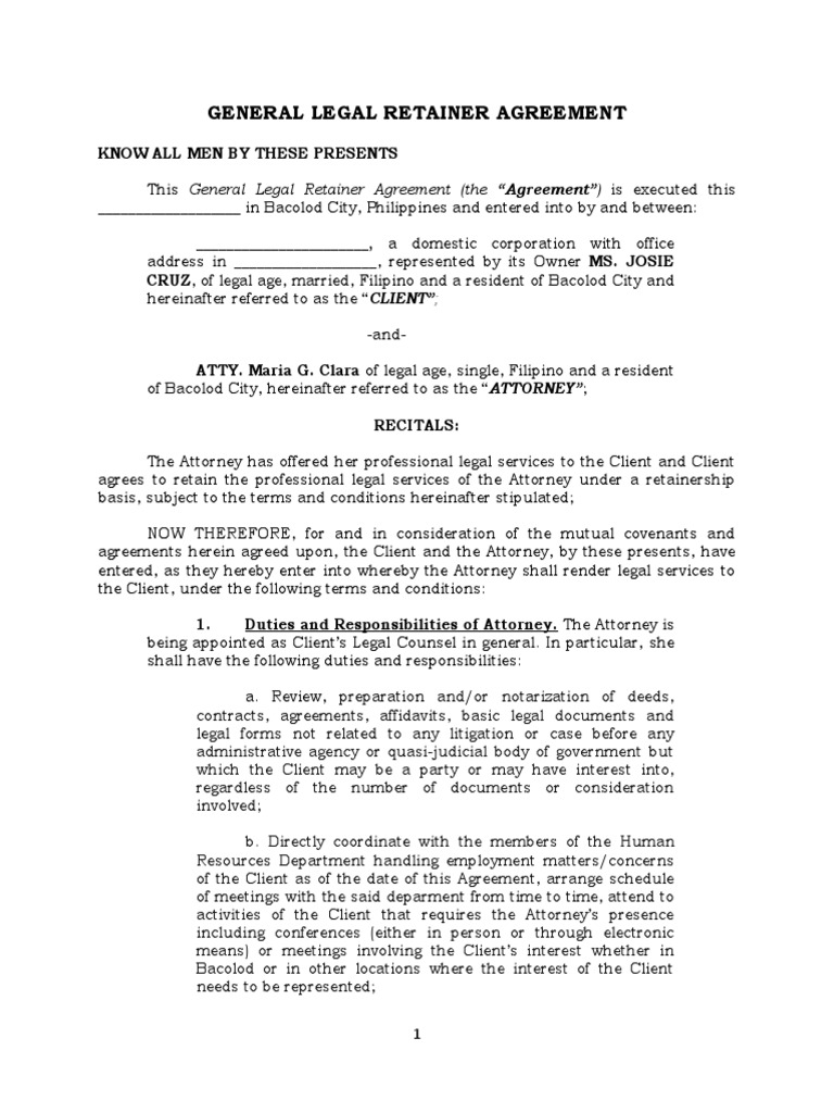 General Agreement Scribd | PDF | Lawyer | Business Law