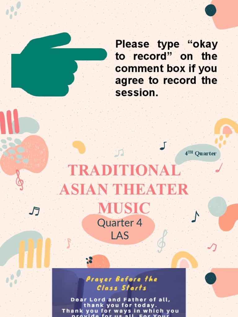 Asian Theater Music Learning Goals | PDF | Theatre