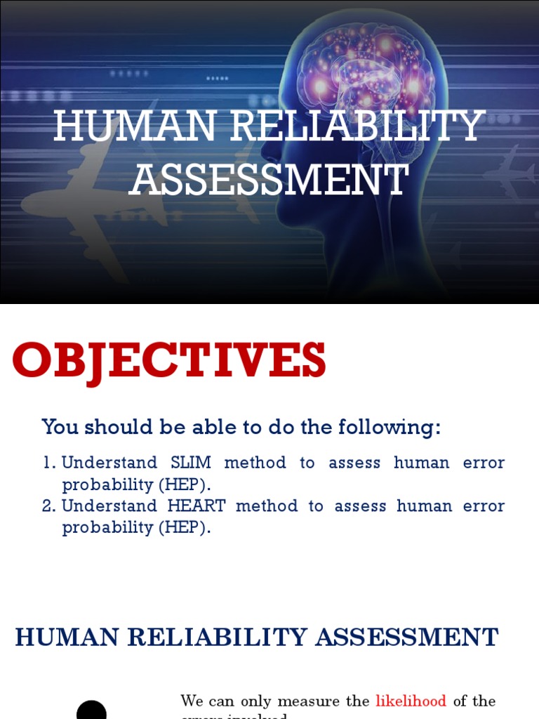 Human Reliability Assessment | PDF | Reliability Engineering | Probability